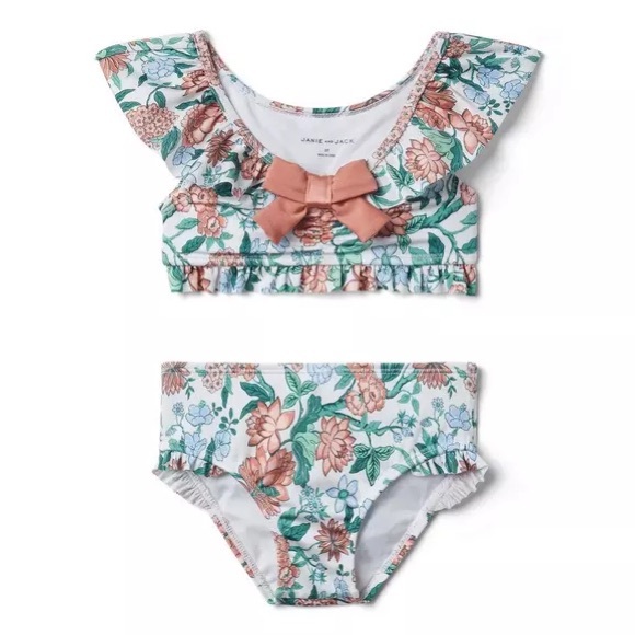 Janie and Jack | Swim | Janie And Jack Floral Swim Bikini With Bow ...